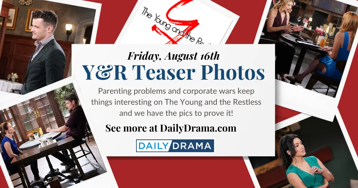 Spectacular Young and the Restless Teaser Photos Aug 16 2024